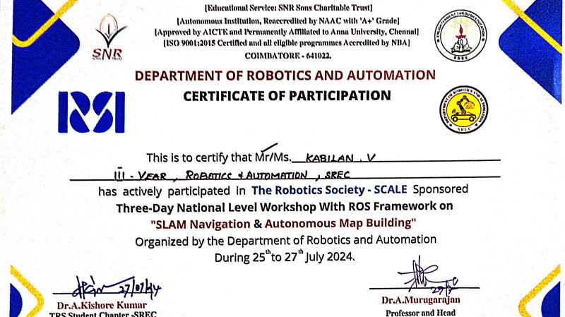 Kabilan V on LinkedIn: #ros2 #robotics #automation Kabilan V on LinkedIn: #ros2 #robotics #automation