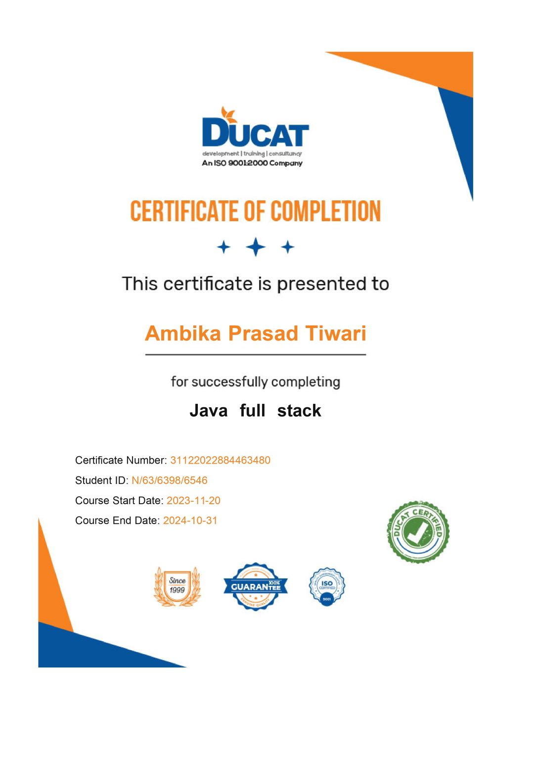 Ambika Prasad Tiwari on LinkedIn: #java_full_stack #ducat_noida #java ... Ambika Prasad Tiwari on LinkedIn: #java_full_stack #ducat_noida #java ...