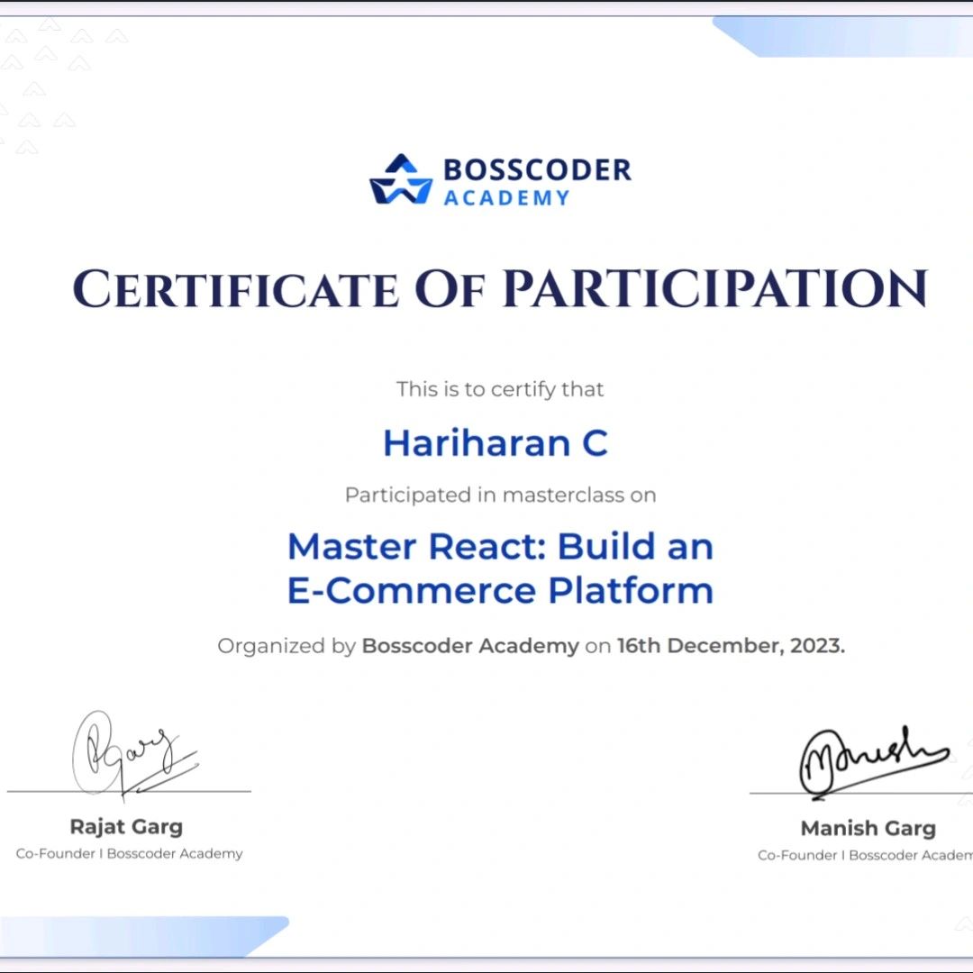 Hariharan Chellamuthu on LinkedIn: #reactjs #react #ecommercewebsite # ... Hariharan Chellamuthu on LinkedIn: #reactjs #react #ecommercewebsite # ...