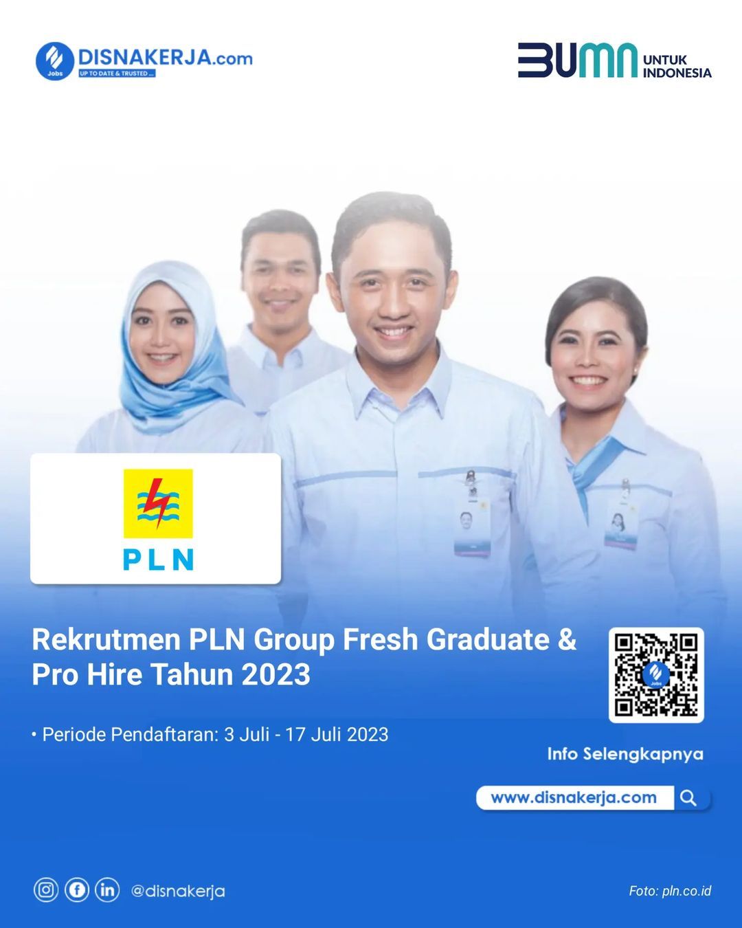 DISNAKERJA on LinkedIn: Rekrutmen PLN Group Fresh Graduate Tingkat D3 ... DISNAKERJA on LinkedIn: Rekrutmen PLN Group Fresh Graduate Tingkat D3 ...