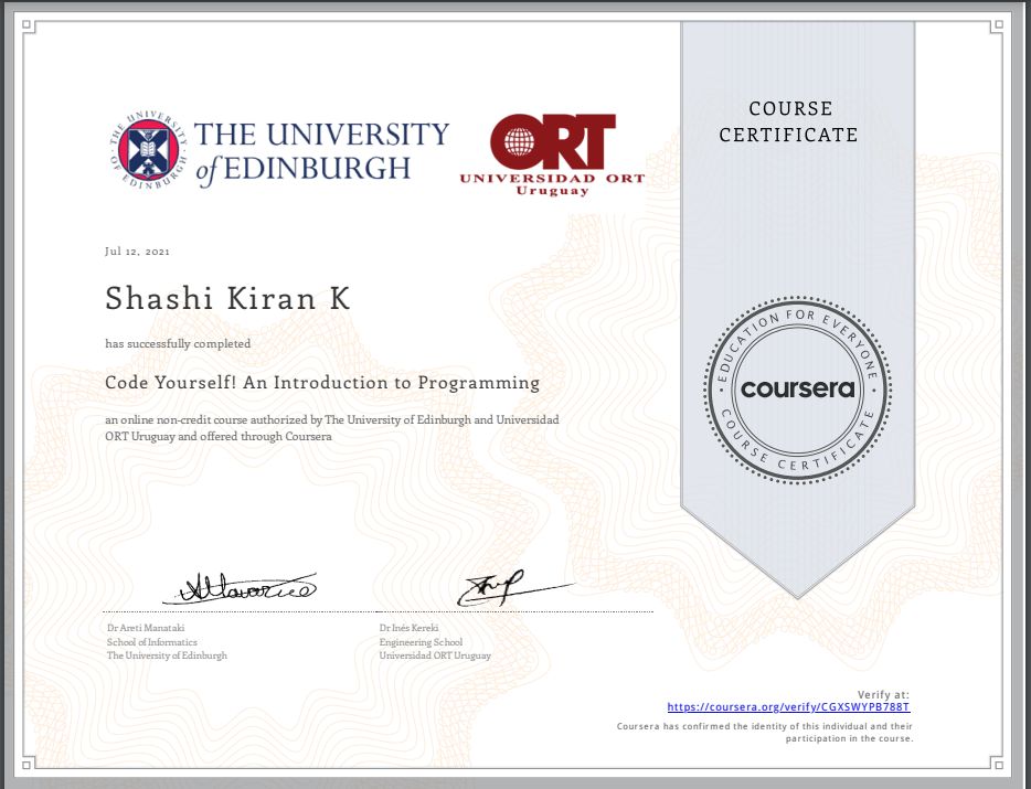 Shashi Kiran K on LinkedIn: #scratch #programming Shashi Kiran K on LinkedIn: #scratch #programming