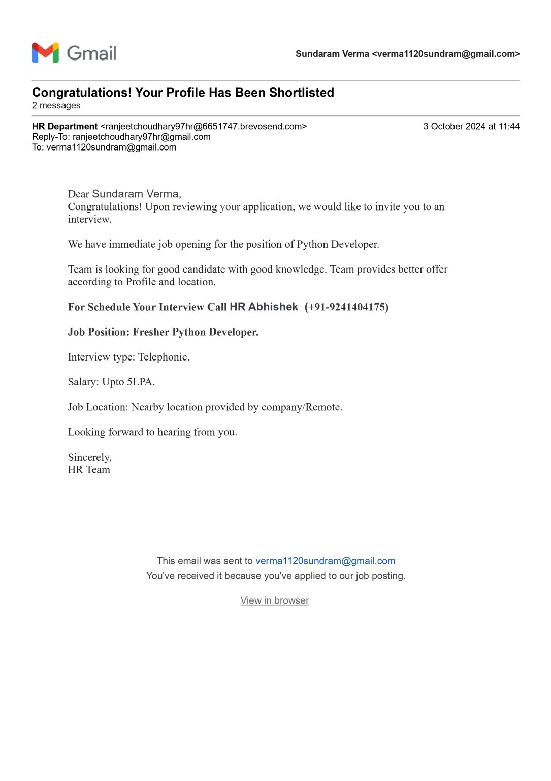 Sundaram Verma on LinkedIn: #jobscam #jobsearch #jobhunt #careertips # ... Sundaram Verma on LinkedIn: #jobscam #jobsearch #jobhunt #careertips # ...