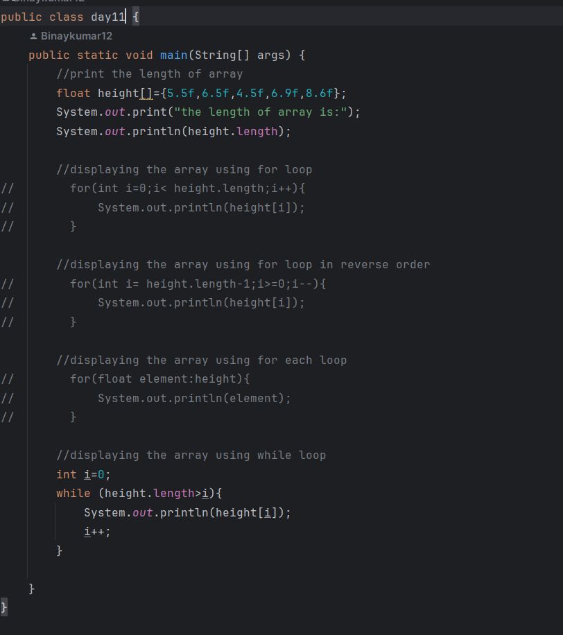 Day 11: Exploring Arrays in Java | Binay Kumar Kurmi posted on the ... Day 11: Exploring Arrays in Java | Binay Kumar Kurmi posted on the ...
