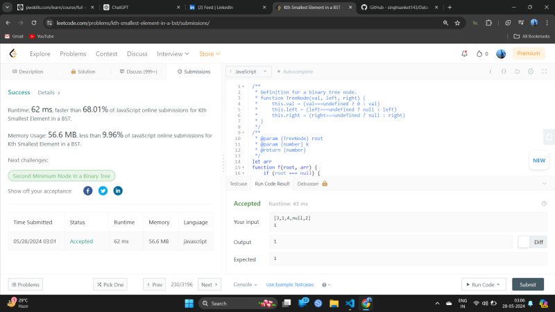 Resolved two DSA problems in Day 105 | Sairam Patra posted on the topic ... Resolved two DSA problems in Day 105 | Sairam Patra posted on the topic ...
