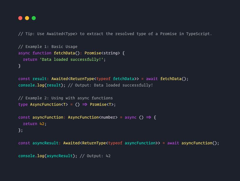 How Awaited can transform a Promise in TypeScript | Sujon Hossain ... How Awaited can transform a Promise in TypeScript | Sujon Hossain ...