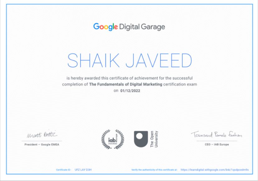 Hello connections…. I have cracked the digital marketing certificate ... Hello connections…. I have cracked the digital marketing certificate ...
