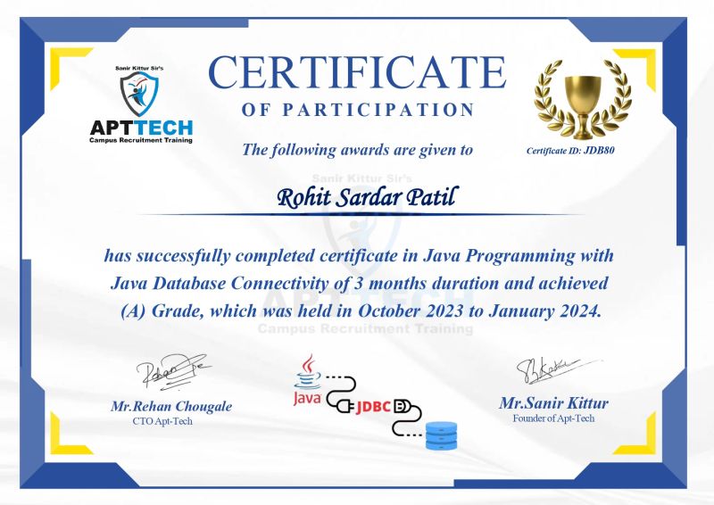 Rohit Patil on LinkedIn: #java #jdbc #apttech #learninganddevelopment # ... Rohit Patil on LinkedIn: #java #jdbc #apttech #learninganddevelopment # ...