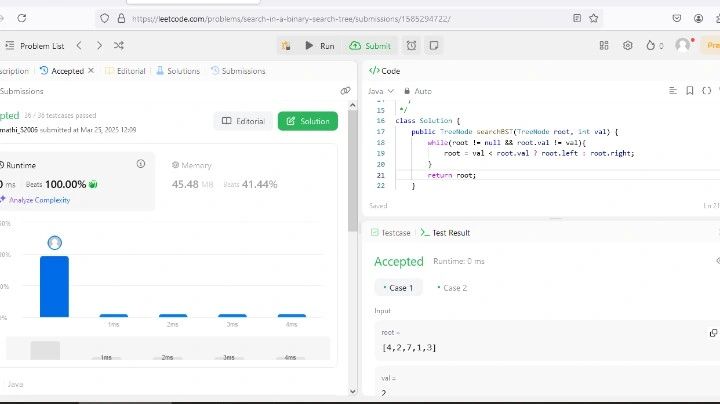 #100daysofcode #leetcode #java #bst #binarysearchtree #dsa… | SRIMATHI S #100daysofcode #leetcode #java #bst #binarysearchtree #dsa… | SRIMATHI S