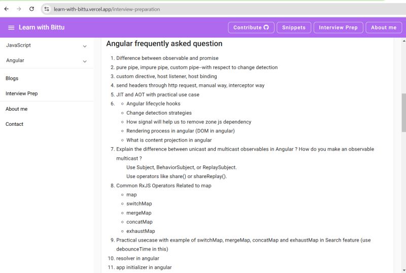 Bittu Kumar on LinkedIn: #javascript #angular #interviews # ... Bittu Kumar on LinkedIn: #javascript #angular #interviews # ...