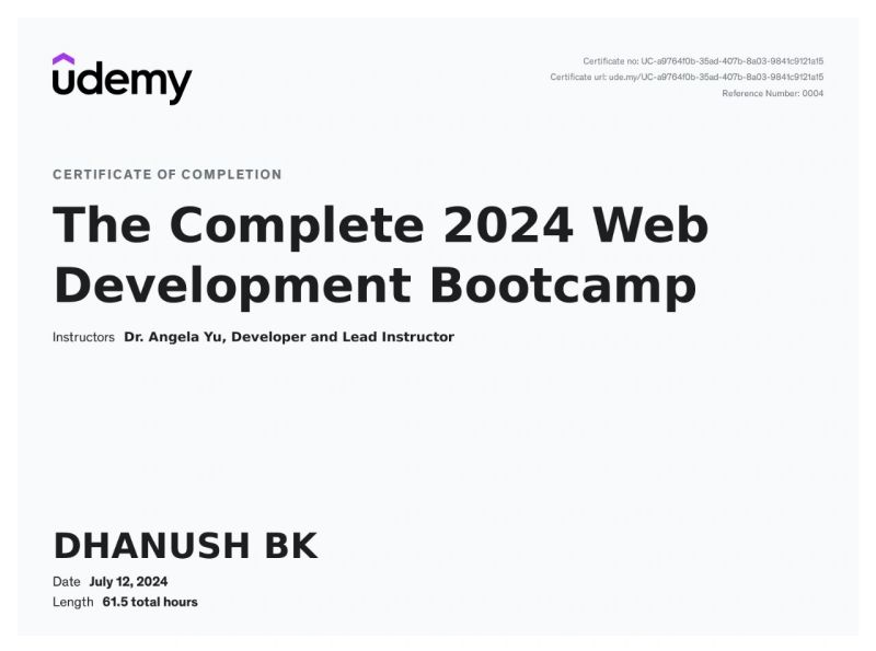 🎓 Completed Full Stack Development Course on Udemy I am excited to ... 🎓 Completed Full Stack Development Course on Udemy I am excited to ...