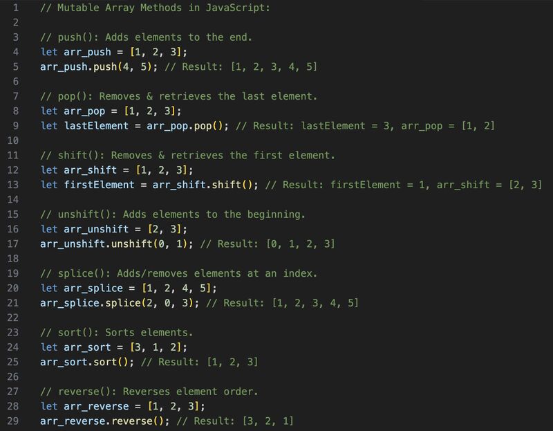 Learn Mutable Array Methods in JavaScript | Vishal SR posted on the ... Learn Mutable Array Methods in JavaScript | Vishal SR posted on the ...