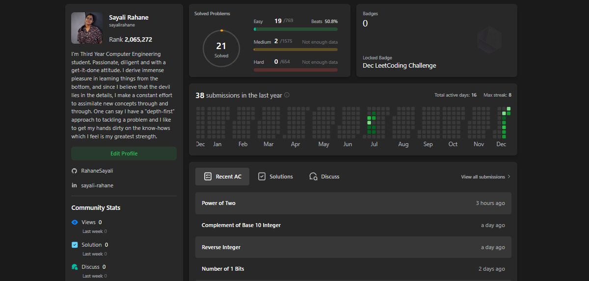 Sayali Rahane on LinkedIn: #365daychallenge #leetcode #dailycoding #dsa ... Sayali Rahane on LinkedIn: #365daychallenge #leetcode #dailycoding #dsa ...