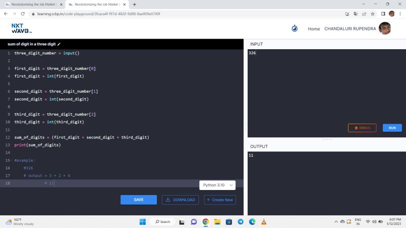 RUPENDRA CHANDALURI on LinkedIn: #coding #day2 #pythonprogramming #sum ... RUPENDRA CHANDALURI on LinkedIn: #coding #day2 #pythonprogramming #sum ...