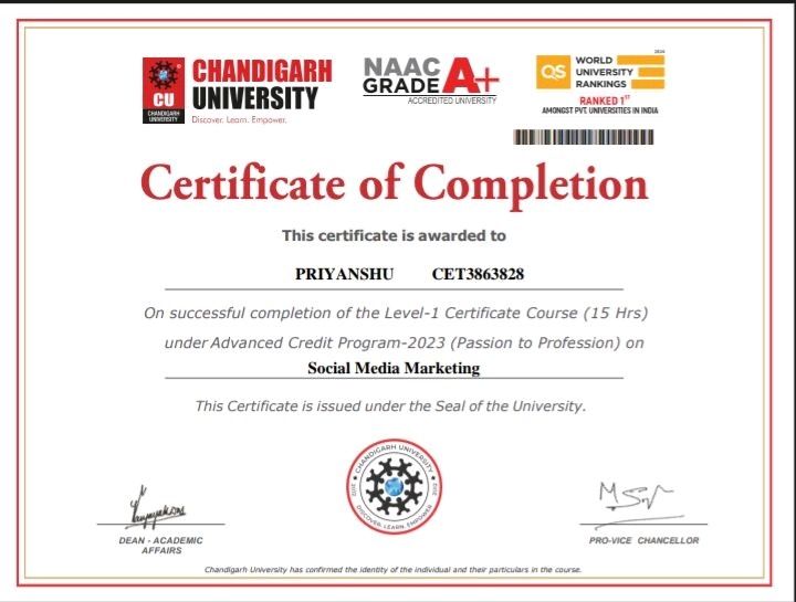 Priyanshu . on LinkedIn: Hello everyone, I am pleased to share that I ... Priyanshu . on LinkedIn: Hello everyone, I am pleased to share that I ...