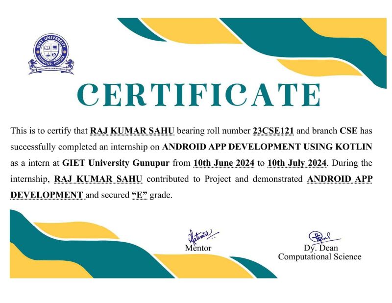 RAJ KUMAR SAHU on LinkedIn: ANDROID APP DEVLOPMENT USING KOTLIN RAJ KUMAR SAHU on LinkedIn: ANDROID APP DEVLOPMENT USING KOTLIN