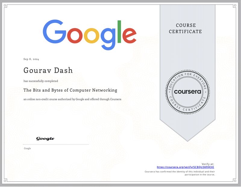 Gourav Dash on LinkedIn: #google #googlecertified #computernetworking # ... Gourav Dash on LinkedIn: #google #googlecertified #computernetworking # ...