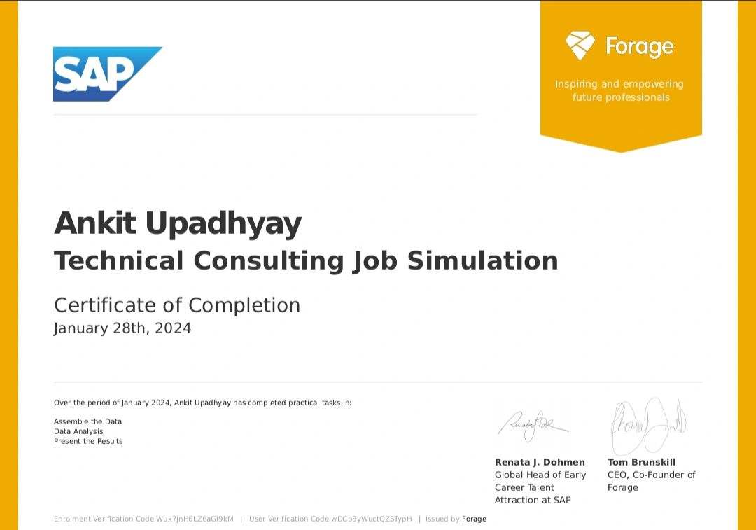 Ankit Upadhyay on LinkedIn: #technicalconsulting # ... Ankit Upadhyay on LinkedIn: #technicalconsulting # ...