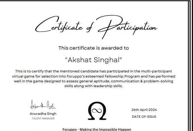 thanks Foruppo | Akshat Singhal thanks Foruppo | Akshat Singhal