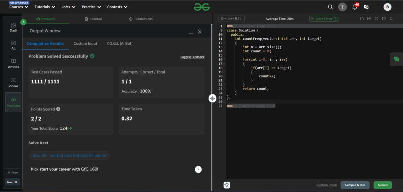 Bhupesh Chavan on LinkedIn: #gfg #codingchallenge #dsa #binarysearch # ... Bhupesh Chavan on LinkedIn: #gfg #codingchallenge #dsa #binarysearch # ...
