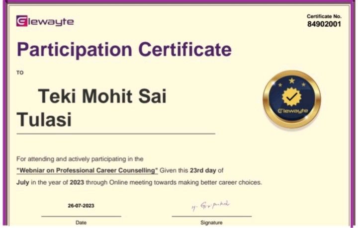 Teki Mohit Sai Tulasi on LinkedIn: #elewayte Teki Mohit Sai Tulasi on LinkedIn: #elewayte