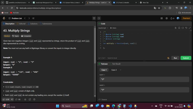 Day 32 of LeetCode challenge: Solving complex problems | Sairam Patra ... Day 32 of LeetCode challenge: Solving complex problems | Sairam Patra ...