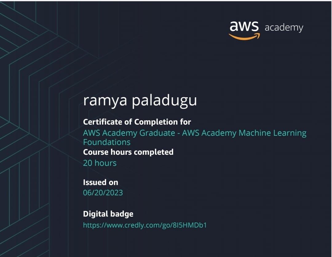 PALADUGU RAMYA Ramya on LinkedIn: #amazonwebservices #aws # ... PALADUGU RAMYA Ramya on LinkedIn: #amazonwebservices #aws # ...