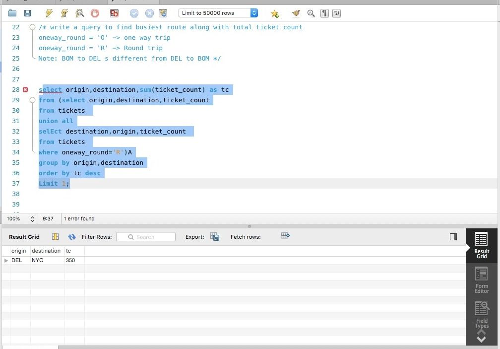 SQL challenge: Find the Busiest Route | Nitish kumar posted on the ... SQL challenge: Find the Busiest Route | Nitish kumar posted on the ...