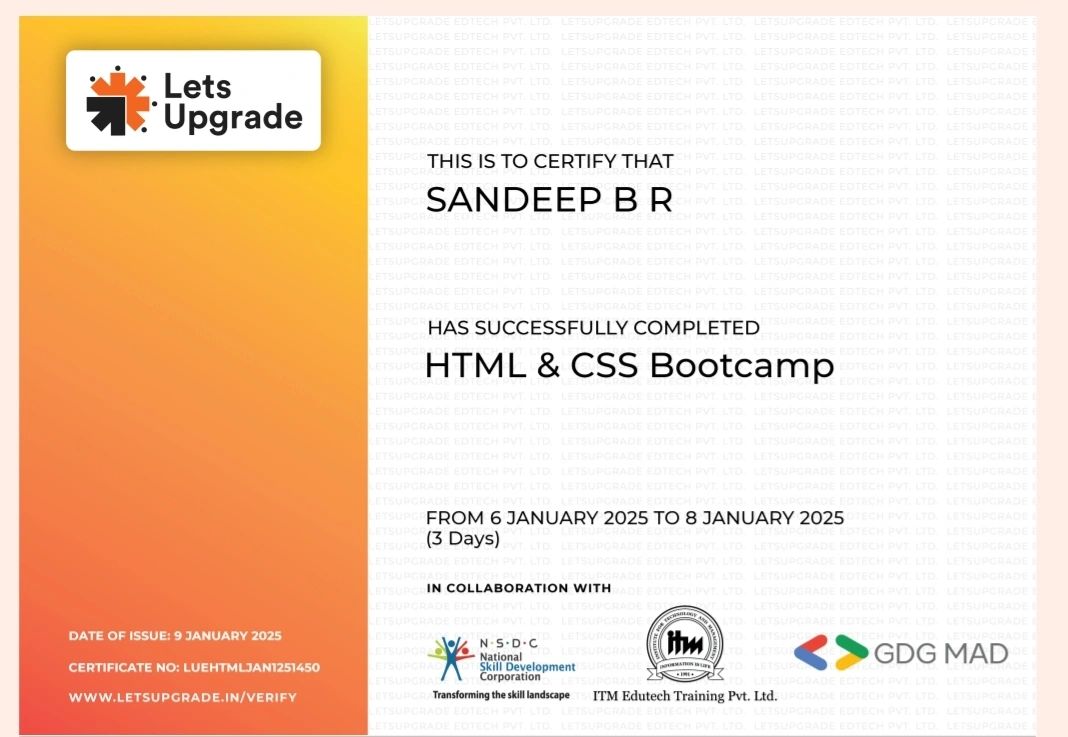 SANDEEP B R on LinkedIn: #webdevelopment #html #css #letsupgrade # ... SANDEEP B R on LinkedIn: #webdevelopment #html #css #letsupgrade # ...