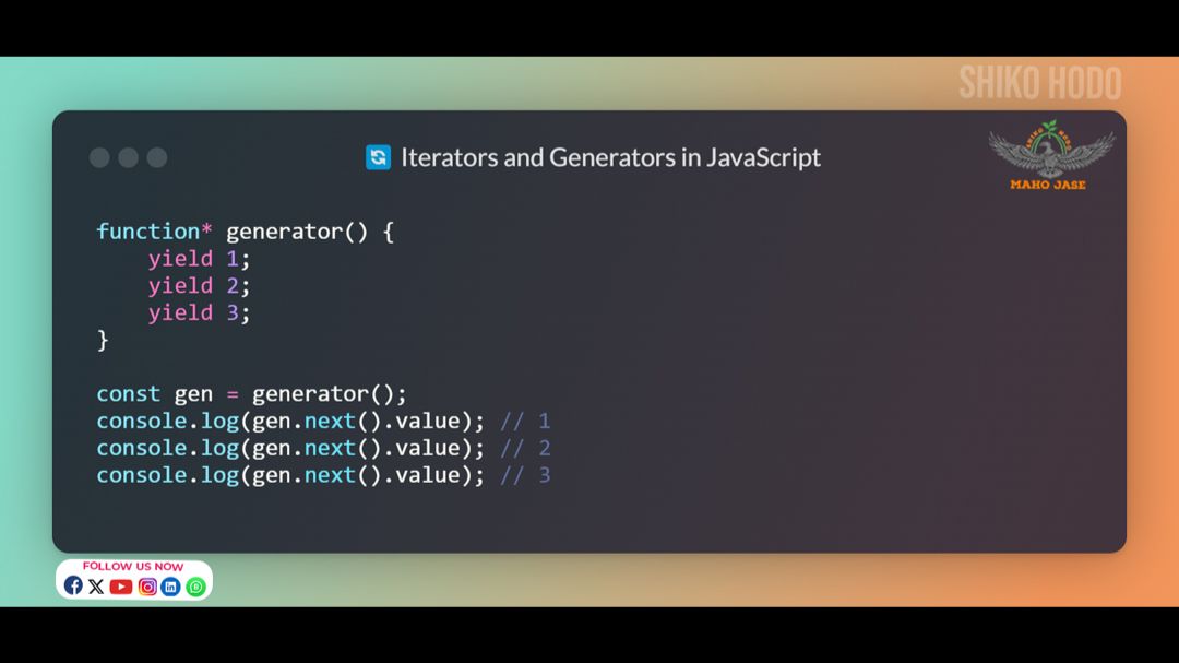 Maho Jase IT on LinkedIn: #javascript #iterators #generators #es6 # ... Maho Jase IT on LinkedIn: #javascript #iterators #generators #es6 # ...