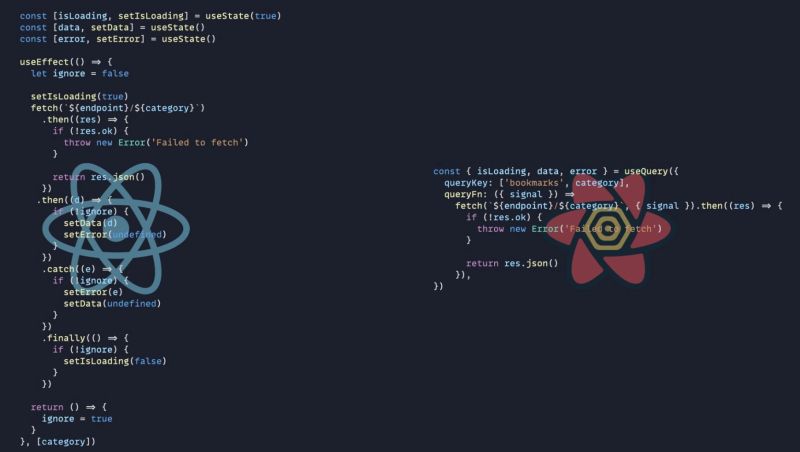 Why React Query? WAY less boilerplate. And this image doesn't even ... Why React Query? WAY less boilerplate. And this image doesn't even ...