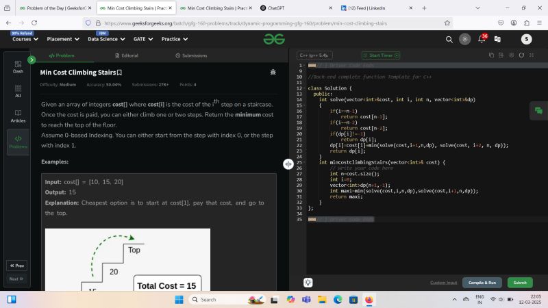 #day114of160 #gfg160 #geekstreak2024 #dynamicprogramming # ... #day114of160 #gfg160 #geekstreak2024 #dynamicprogramming # ...