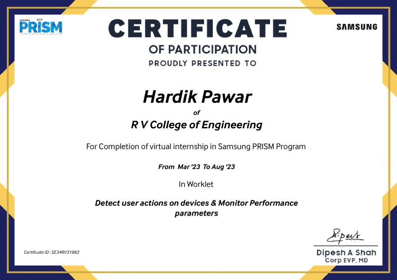 Hardik Pawar on LinkedIn: Excited to share the successful completion of ... Hardik Pawar on LinkedIn: Excited to share the successful completion of ...