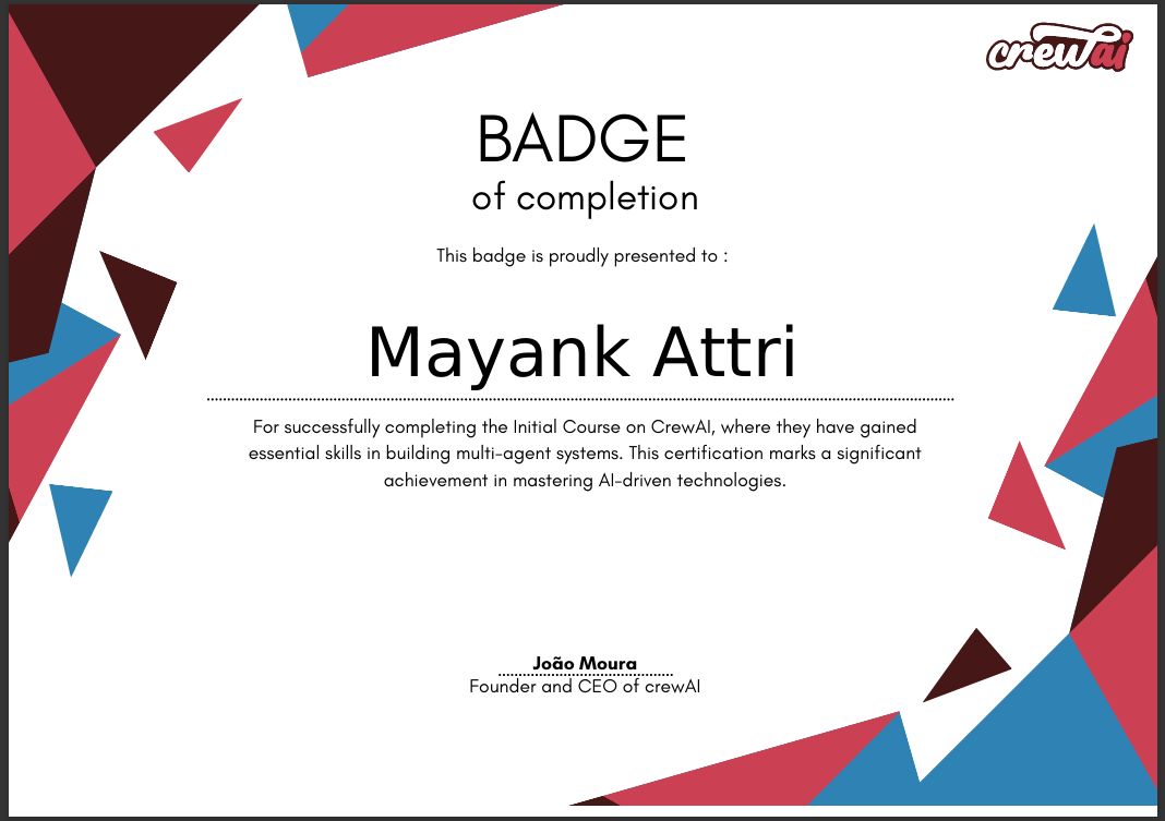 #ai #multiagentsystems #crewai #technology #innovation | Mayank Attri #ai #multiagentsystems #crewai #technology #innovation | Mayank Attri