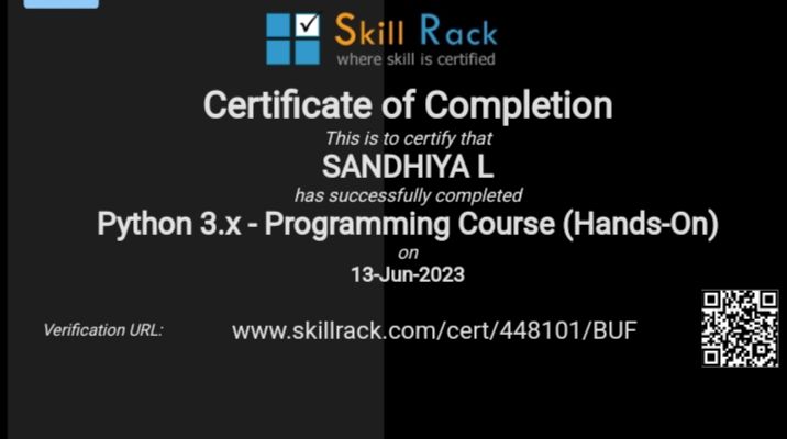 SANDHIYA L on LinkedIn: #skillrack #python #programmingskills # ... SANDHIYA L on LinkedIn: #skillrack #python #programmingskills # ...