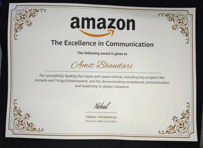 Amit Bhandari on LinkedIn: #appreciation #amazon | 10 comments Amit Bhandari on LinkedIn: #appreciation #amazon | 10 comments