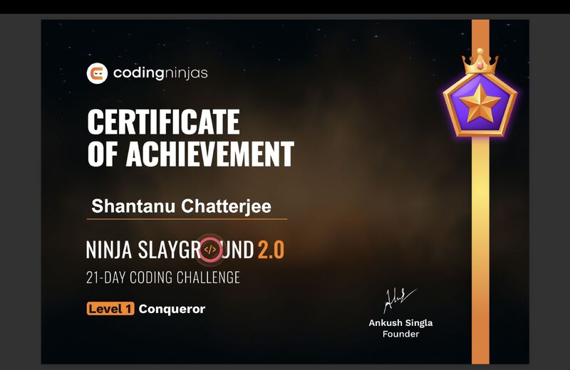 SHANTANU CHATTERJEE on LinkedIn: #codingninjas #ninjaslayground # ... SHANTANU CHATTERJEE on LinkedIn: #codingninjas #ninjaslayground # ...