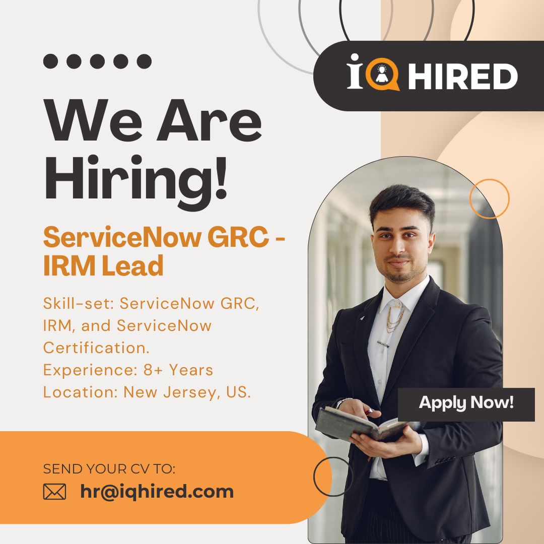 IQ Hired on LinkedIn: #servicenow #grc #irm #servicenowcertification # ... IQ Hired on LinkedIn: #servicenow #grc #irm #servicenowcertification # ...