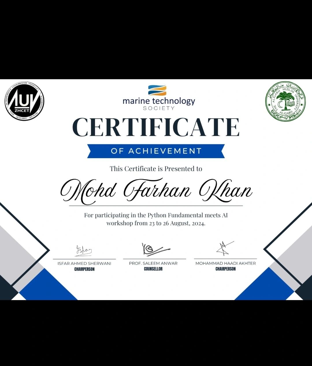 Mohd Farhan Khan on LinkedIn: #python #learning Mohd Farhan Khan on LinkedIn: #python #learning