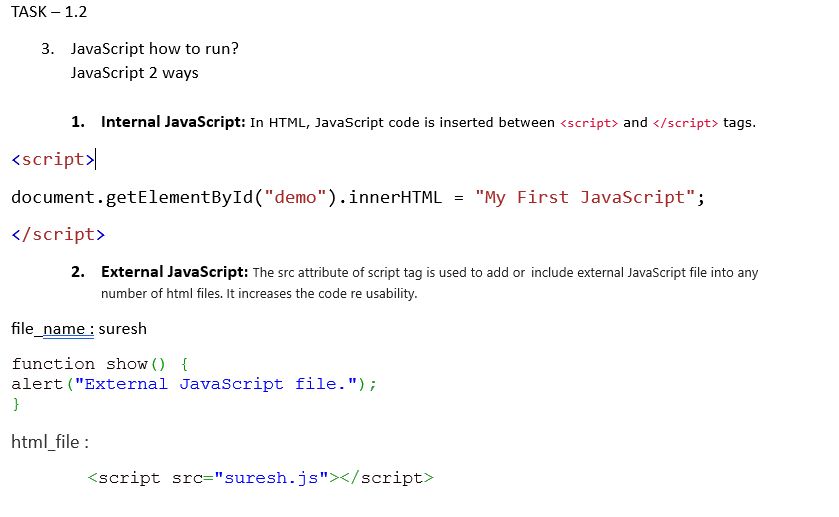 UDAVALAPATI SURESH on LinkedIn: TASK – 1.2 JavaScript Developer 1 ... UDAVALAPATI SURESH on LinkedIn: TASK – 1.2 JavaScript Developer 1 ...