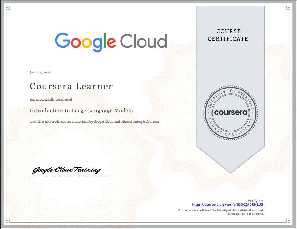 Manish Tayde on LinkedIn: #llm #certificationcomplete Manish Tayde on LinkedIn: #llm #certificationcomplete