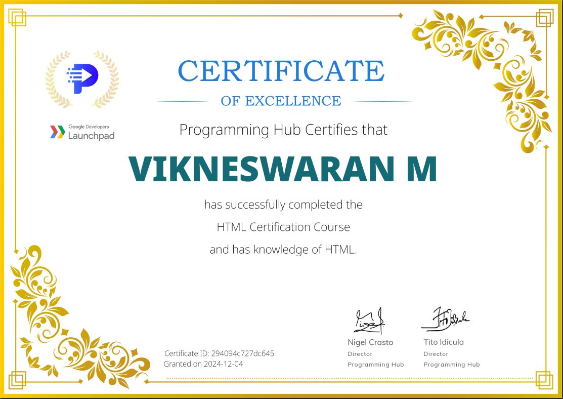 VIKNESWARAN muthu on LinkedIn: #programminghub VIKNESWARAN muthu on LinkedIn: #programminghub
