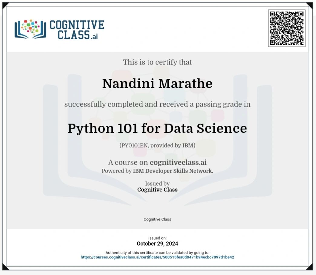 Nandini Marathe on LinkedIn: #datascience #python #ibm # ... Nandini Marathe on LinkedIn: #datascience #python #ibm # ...