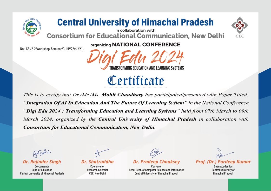 Mohit Chaudhary on LinkedIn: #amityuniversitypunjab Mohit Chaudhary on LinkedIn: #amityuniversitypunjab