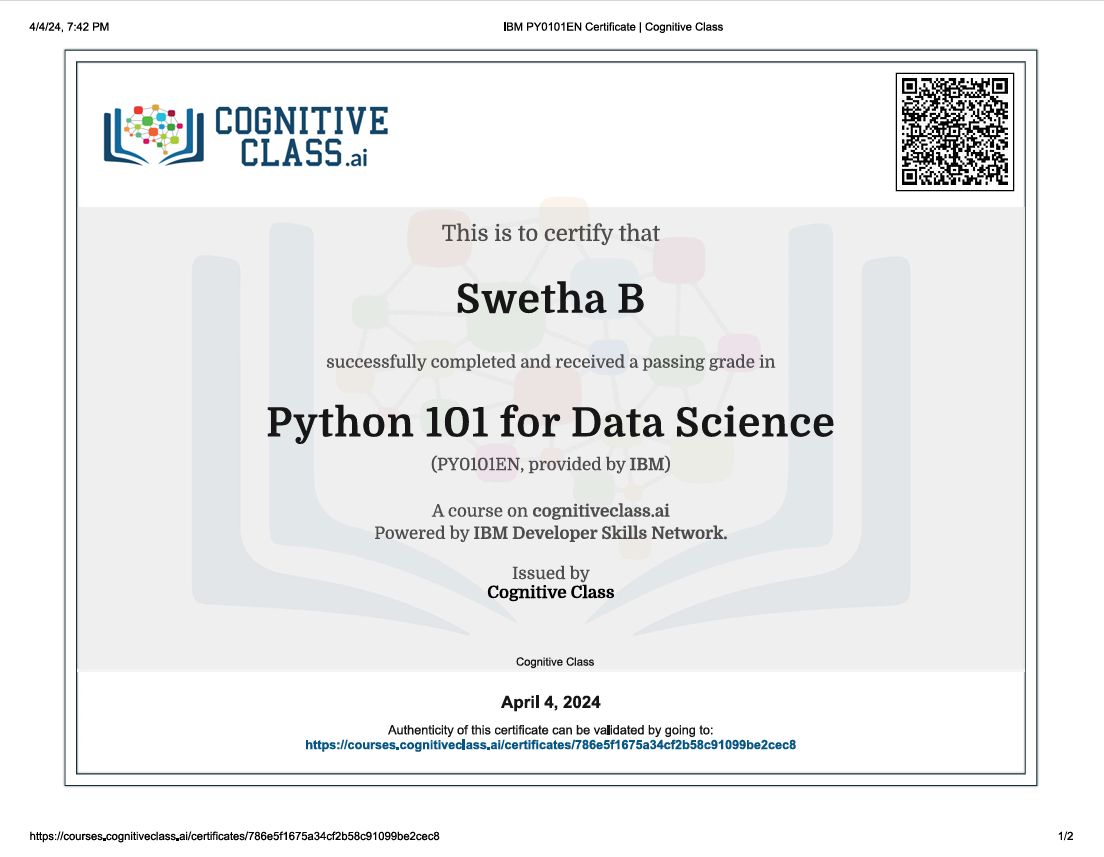 Swetha B on LinkedIn: Today I have learned python for data science Swetha B on LinkedIn: Today I have learned python for data science