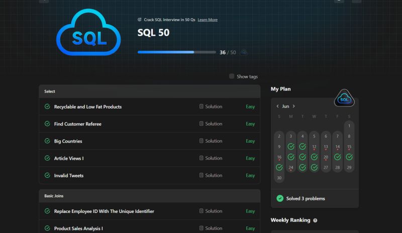 Resolved 3 SQL problems on LeetCode | Srivarshini S posted on the topic ... Resolved 3 SQL problems on LeetCode | Srivarshini S posted on the topic ...