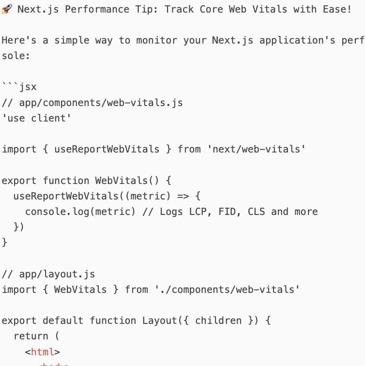 #nextjs #webvitals #approuter #frontenddevelopment #performance # ... #nextjs #webvitals #approuter #frontenddevelopment #performance # ...