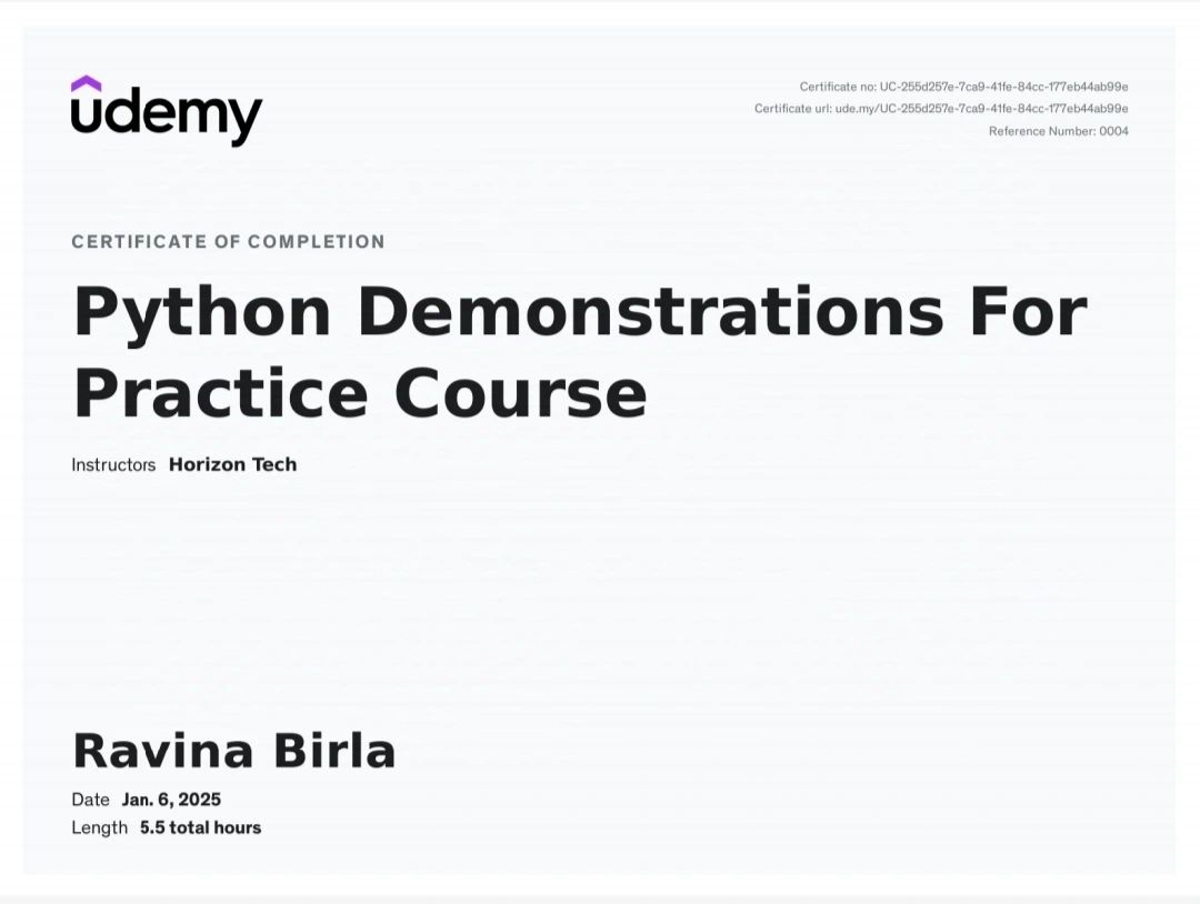 Ravina Birla on LinkedIn: #udemy #python #programming #webdevelopment # ... Ravina Birla on LinkedIn: #udemy #python #programming #webdevelopment # ...
