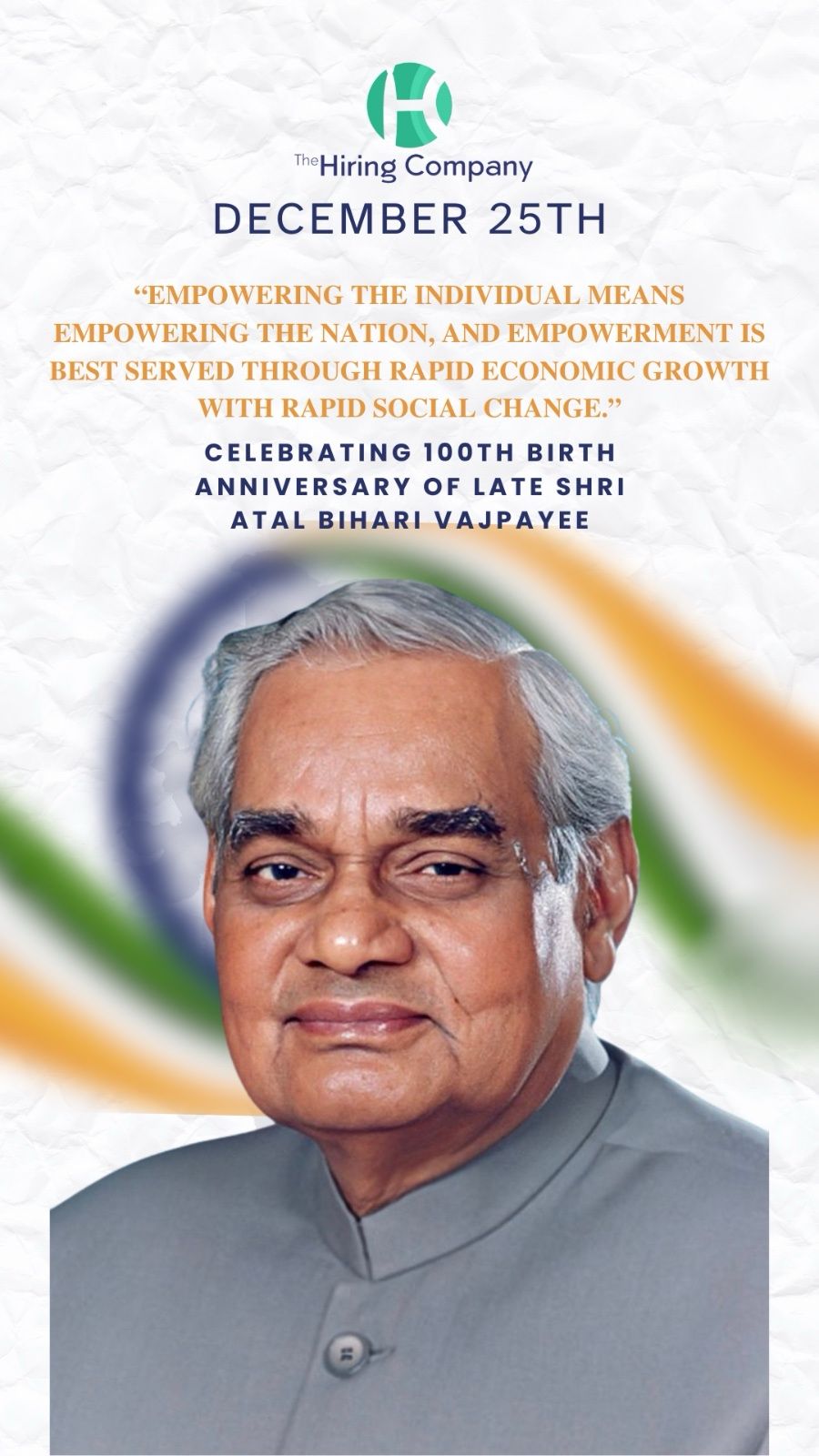 The Hiring Company on LinkedIn: “Honoring the Legacy of Late Shri Atal ... The Hiring Company on LinkedIn: “Honoring the Legacy of Late Shri Atal ...