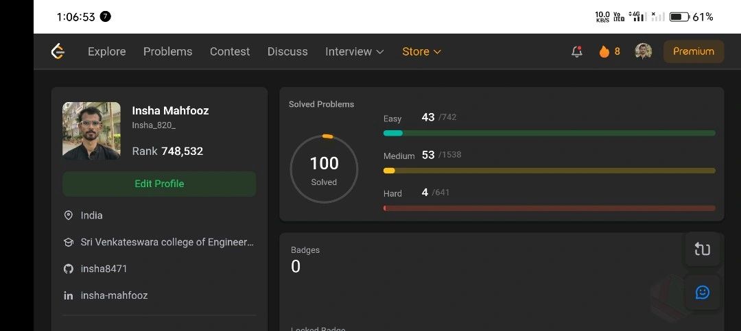 Insha Mahfooz on LinkedIn: #dsa #java #leetcode #consistency ... Insha Mahfooz on LinkedIn: #dsa #java #leetcode #consistency ...