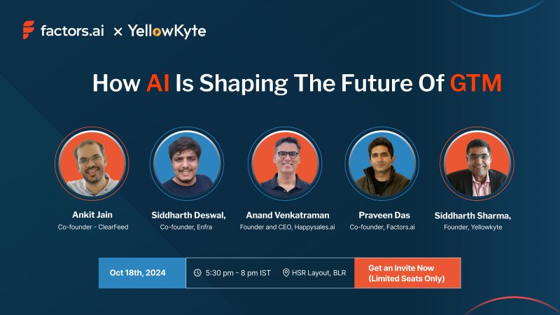 Siddharth Sharma on LinkedIn: YellowKyte is back with Factors.ai to ... Siddharth Sharma on LinkedIn: YellowKyte is back with Factors.ai to ...